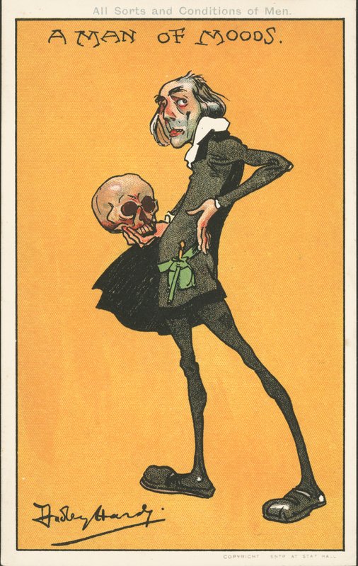 A Man of Moods: Shakespeare's character, Hamlet, with the skull of Yorick