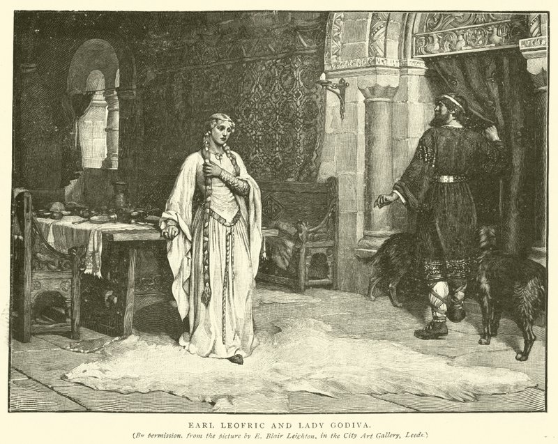 Earl Leofric and Lady Godiva by Edmund Blair Leighton