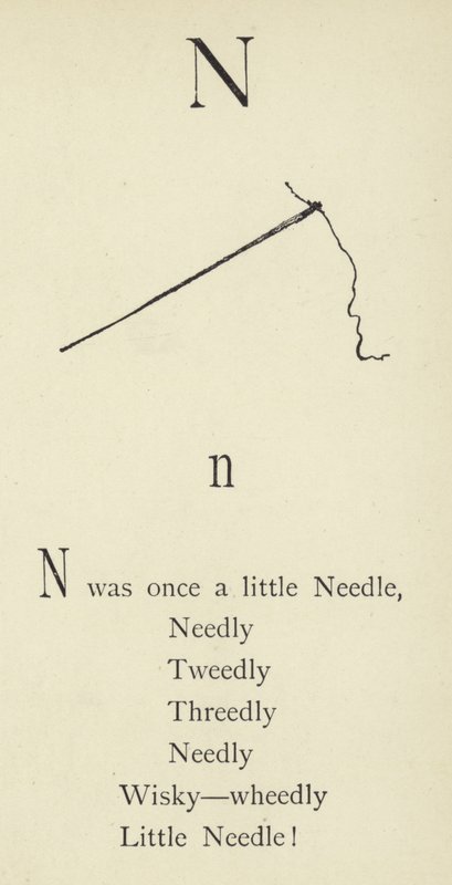 The Letter N by Edward Lear: High-quality fine art print
