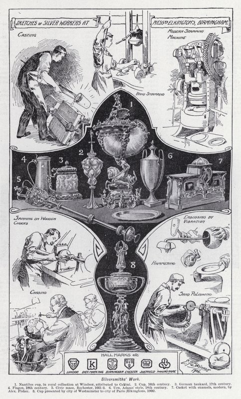 Silversmiths' work by Edward Frederick Skinner