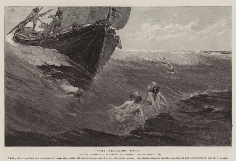 The Mermaids' Rock by Edward Matthew Hale: Fine art print