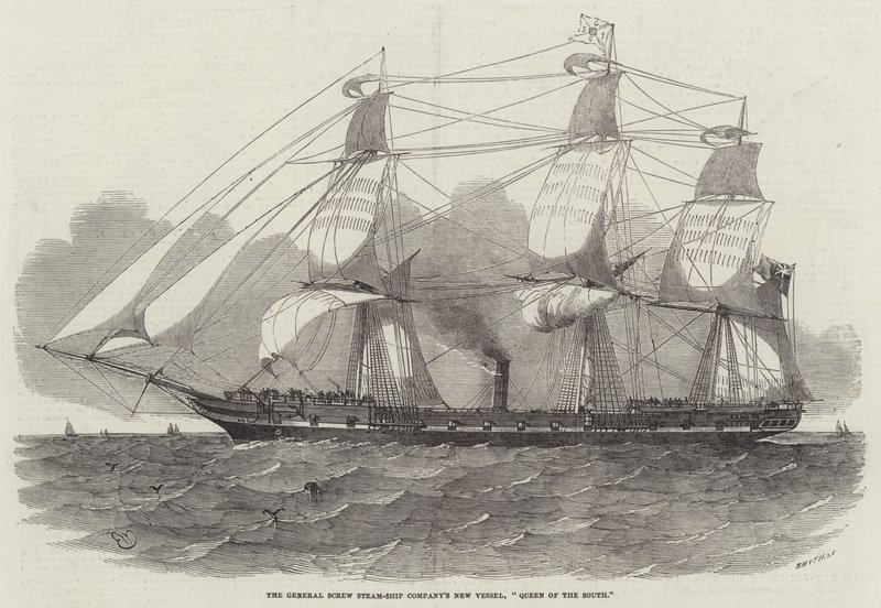 The General Screw Steam-Ship Company's New Vessel, Queen of the South