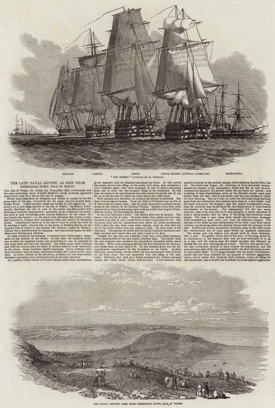 The Late Naval Review, as Seen from Bembridge Down, Isle of Wight
