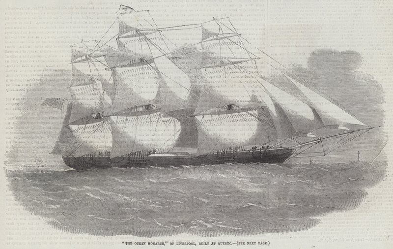 The Ocean Monarch, of Liverpool, built at Quebec