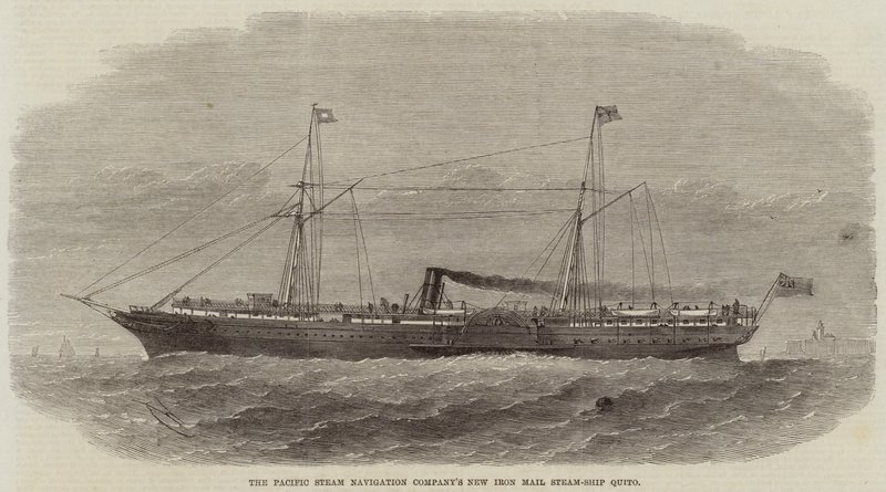 The Pacific Steam Navigation Company's New Iron Mail Steam-Ship Quito