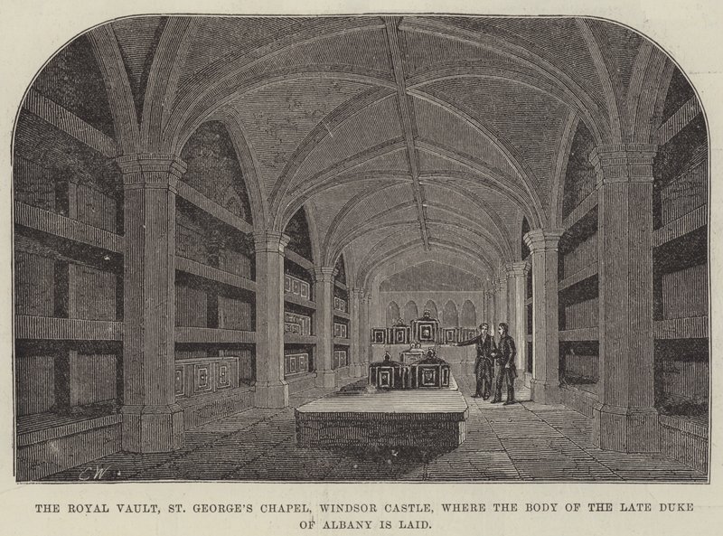 The Royal Vault, St George's Chapel, Windsor Castle, where the Body of ...