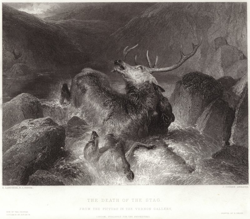 The Death of the Stag by Edwin Landseer: Fine art print