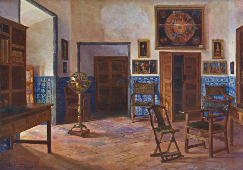 El Escorial: Room of Philip II by Emilio Poy Dalmau