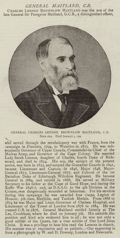 General Charles Lennox Brownlow Maitland, CB
