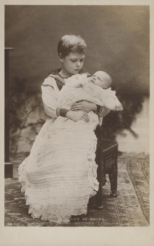 Prince Edward of Wales, nursing his baby brother George