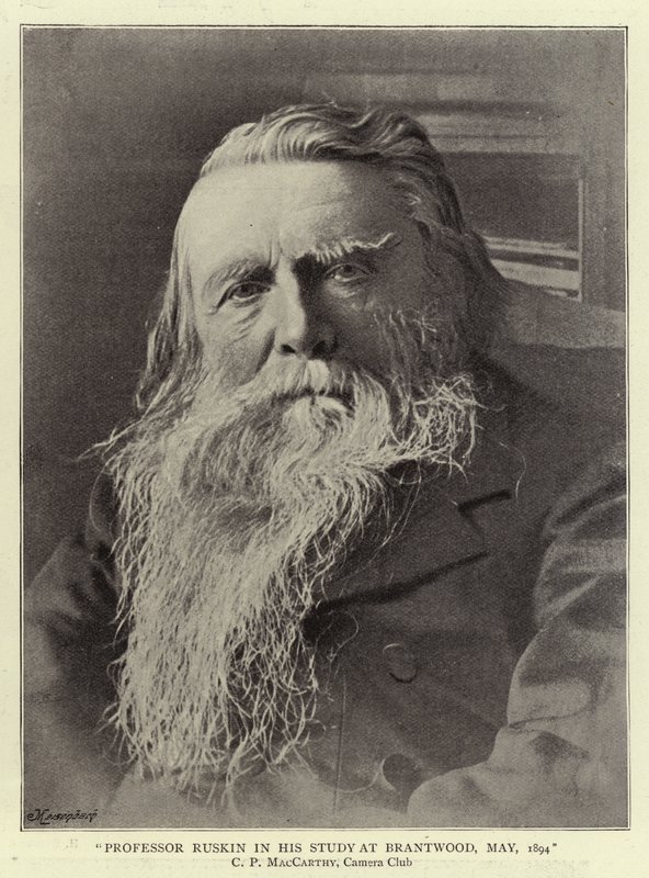 Professor Ruskin in His Study at Brantwood, May 1894