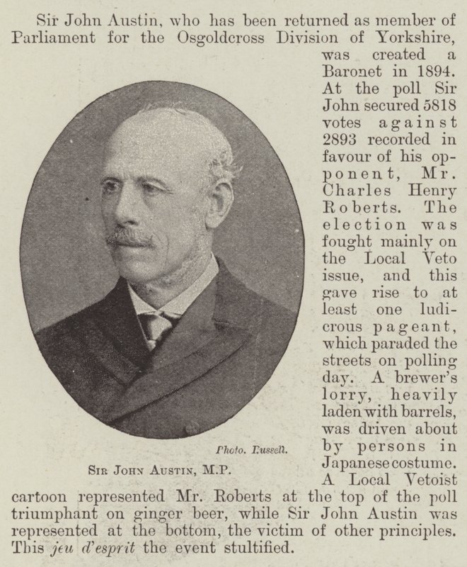Sir John Austin, MP by English Photographer