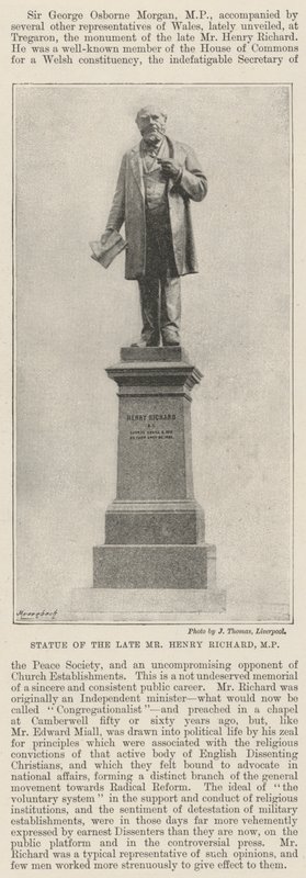 Statue of the late Mr Henry Richard, MP