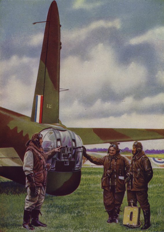 Tail gun turret of a British Vickers Wellington medium bomber