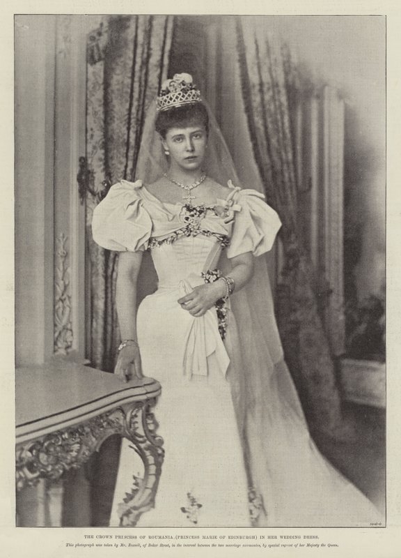 The Crown Princess of Roumania (Princess Marie of Edinburgh) in her ...