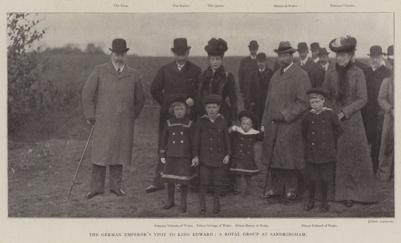 The German Emperor's Visit to King Edward, a Royal Group at Sandringham