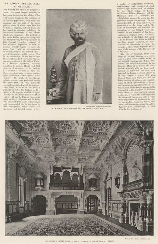 The Indian Durbar Hall at Osborne by English Photographer