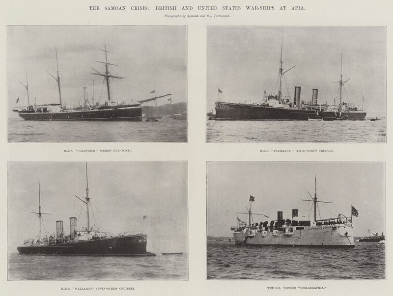 The Samoan Crisis, British and United States War-Ships at Apia