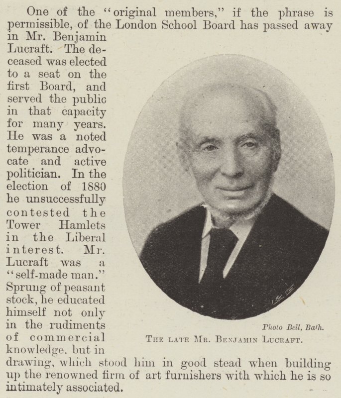 The Late Mr Benjamin Lucraft by English Photographer