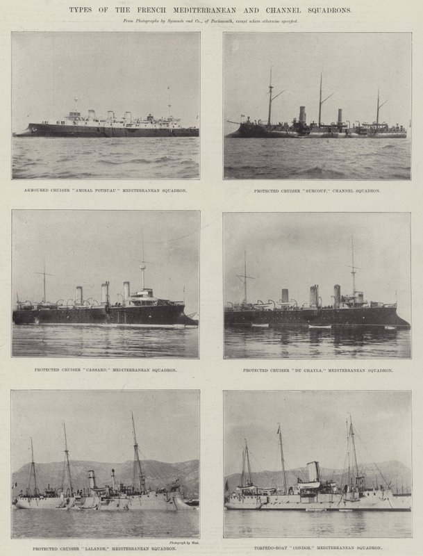 Types of the French Mediterranean and Channel Squadrons
