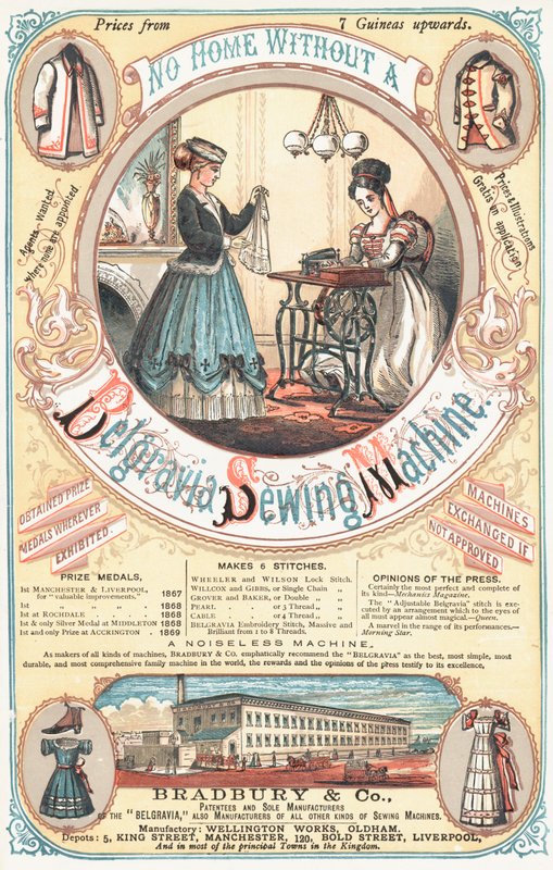 Advertisement for the Belgravia Sewing Machine