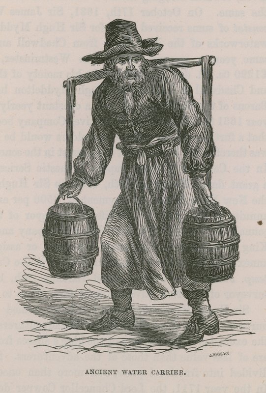 Ancient Water Carrier by English School: Fine art print