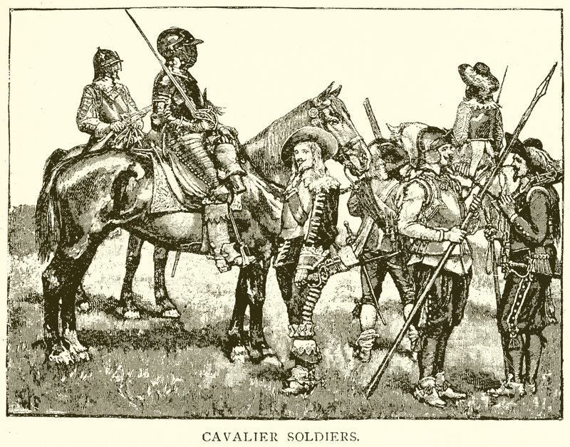 Cavalier Soldiers by English School: Buy fine art print