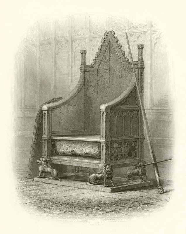 Coronation Chair in Westminster Abbey by English School