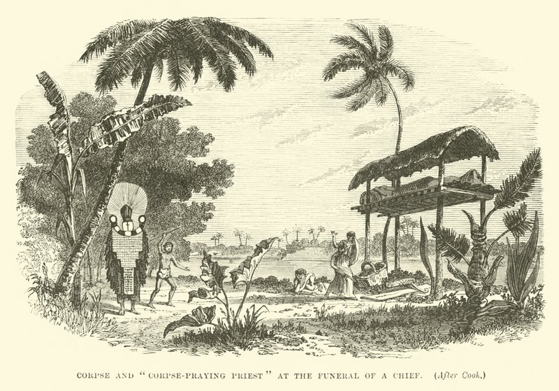 Corpse and Corpse-Praying Priest at the Funeral of a Chief, after Cook