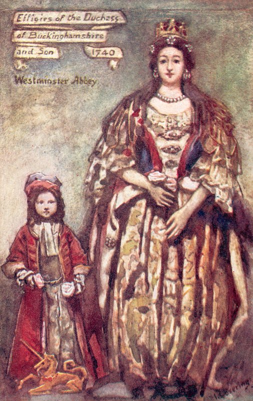 Effigies of the Duchess of Buckingham and Her Son at Westminster Abbey
