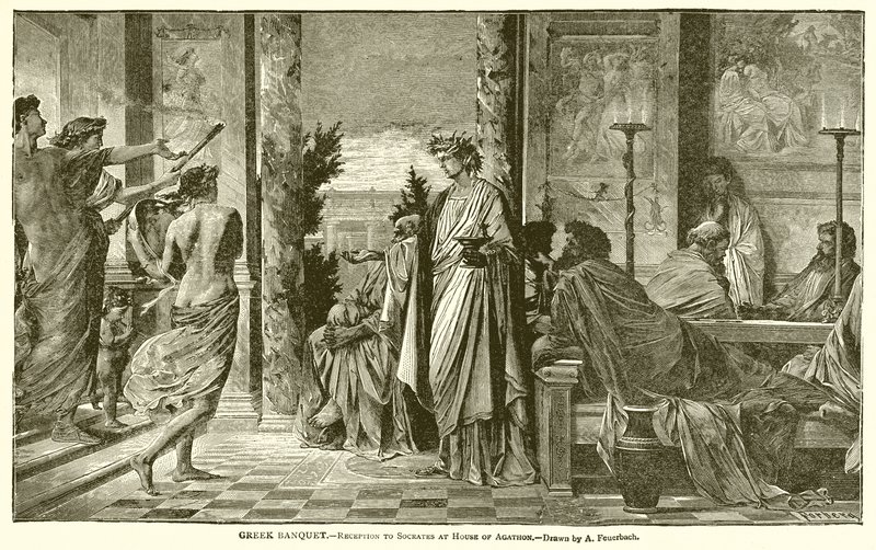 Greek Banquet: Reception to Socrates at House of Agathon