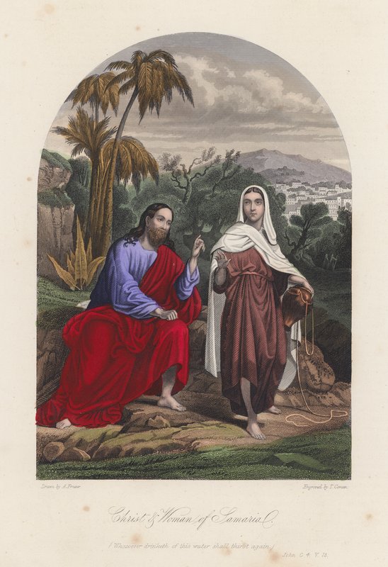 Jesus Christ and the Woman of Samaria by English School