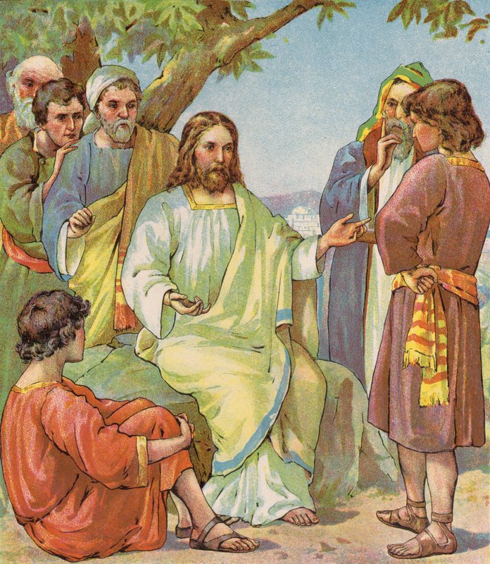 Jesus and his Disciples by English School: Fine art print