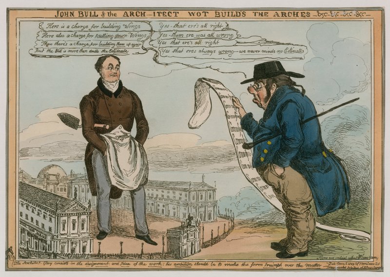 John Bull and the Architect who builds the arches etc