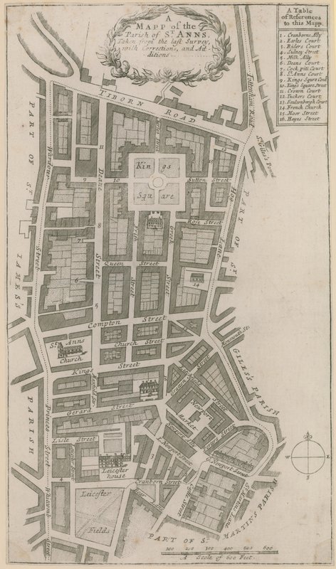 Map of the parish of St Ann's by English School