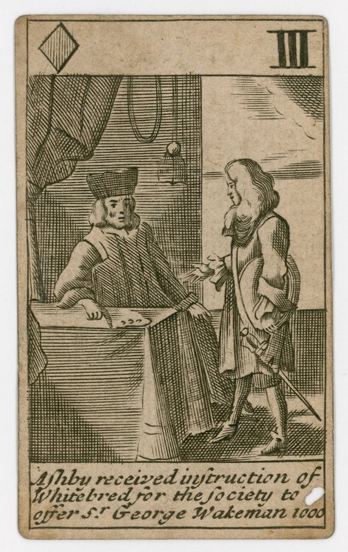 Popish Plot Playing Card by English School: Fine art print
