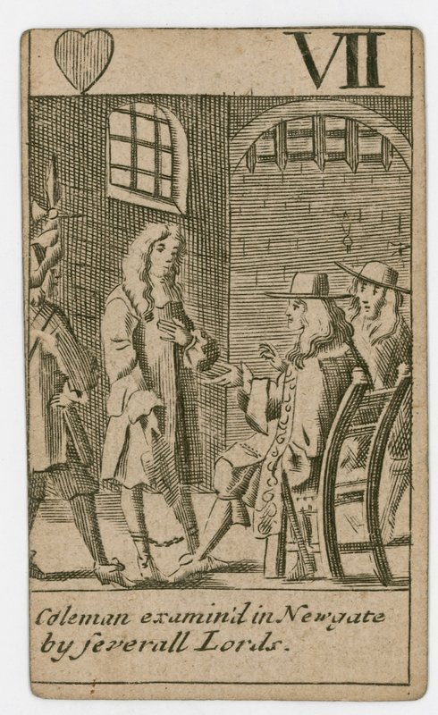 Popish Plot Playing Card by English School: Fine art print