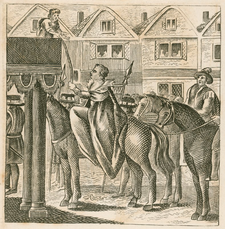 Queen Elizabeth I receiving the Bible from a boy, personating Truth, on ...