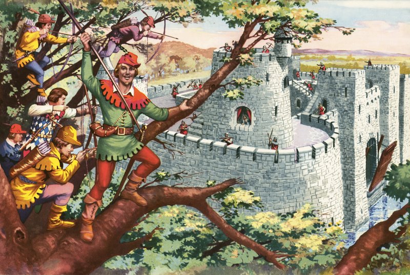 Robin Hood and his merry men by English School