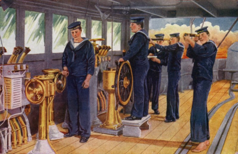 Royal Naval Barracks, Chatham: With the Fleet, Watching the Flagship's ...