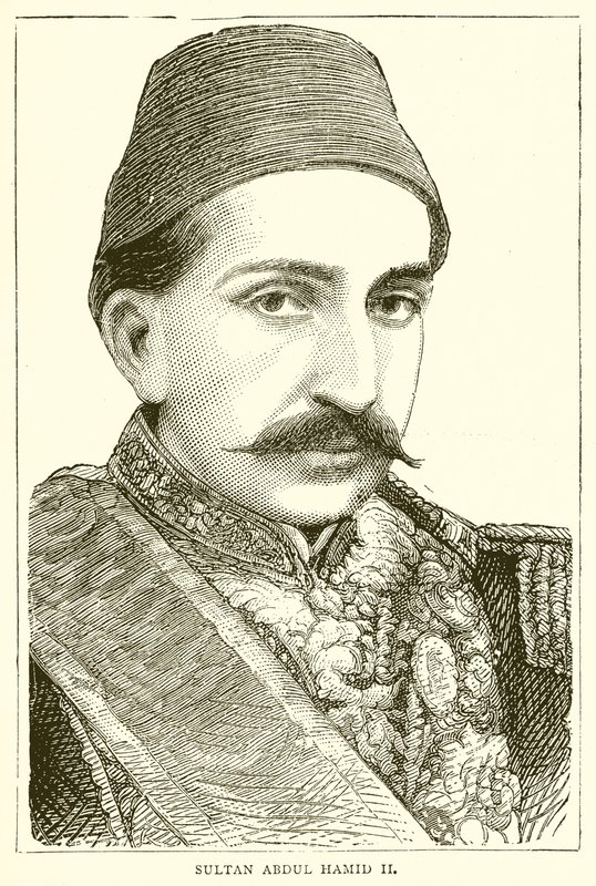 Sultan Abdul Hamid II by English School: Fine art print