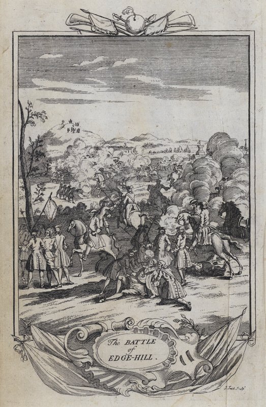 The Battle of Edge Hill by English School: Fine art print