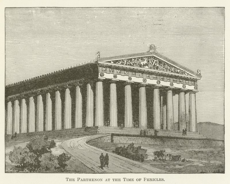The Parthenon at the Time of Pericles by English School