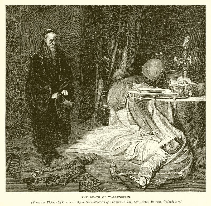 The Death of Wallenstein by English School: Fine art print