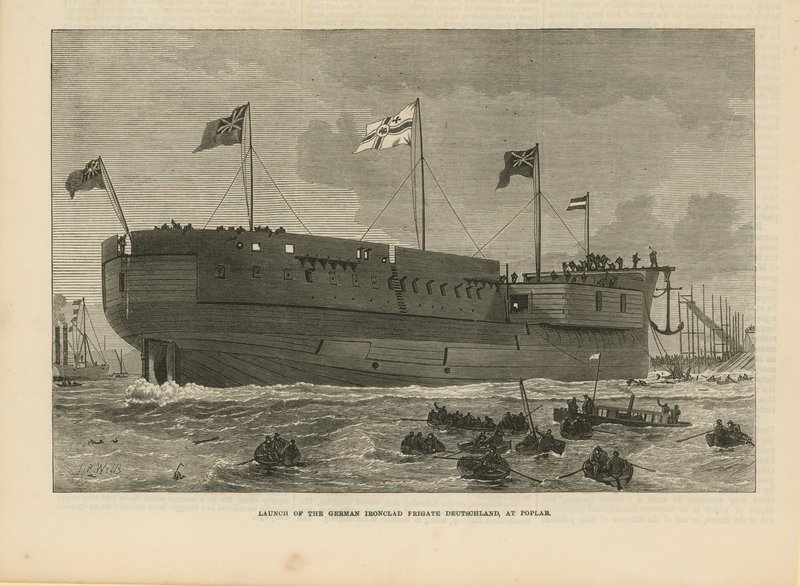 The Launch of the German Ironclad Frigate Deutschland