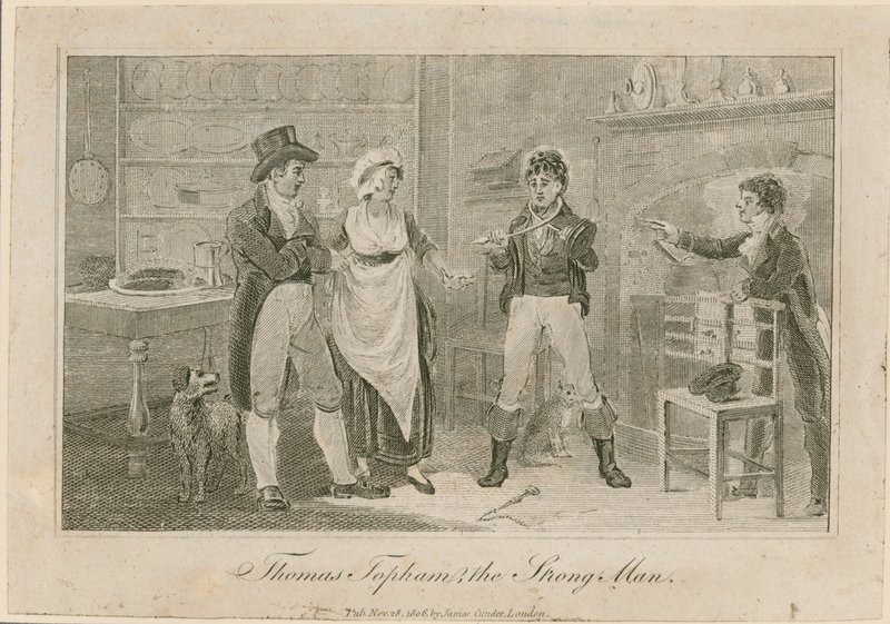 Thomas Topham, the strong man of Islington by English School