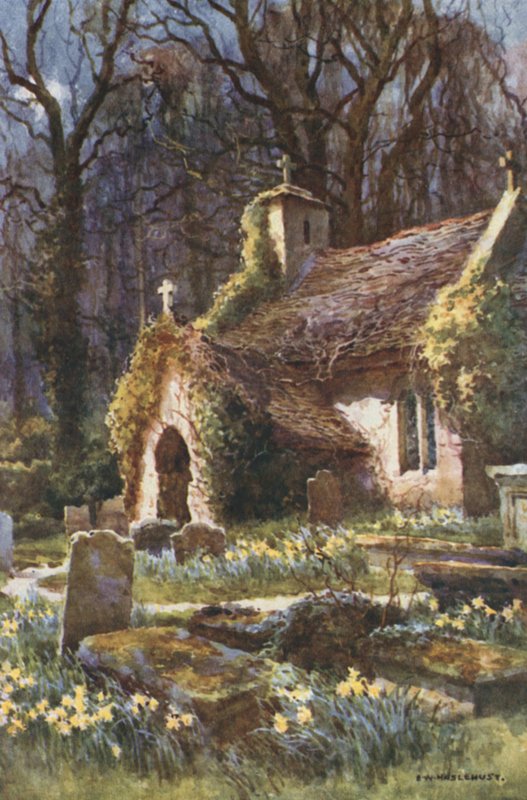 The Old Church, Bonchurch by Ernest William Haslehust