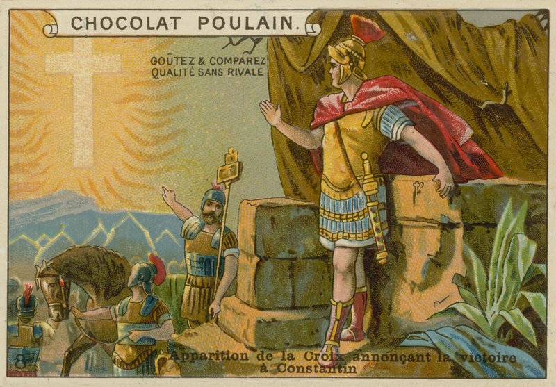 Apparition of the Cross Announcing Victory to Constantine at the Battle ...