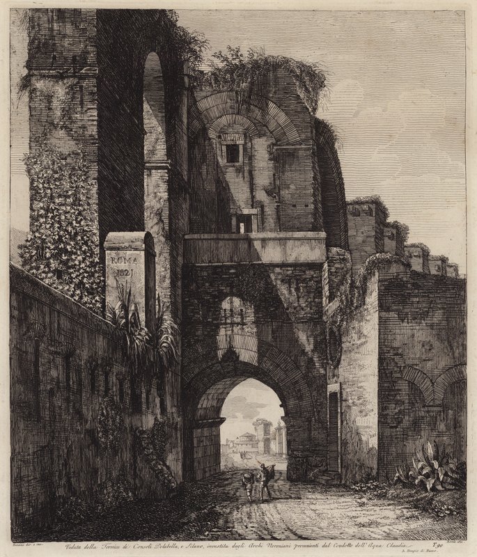 Arches of the consuls Dolabella and Silanus enclosed within the ...