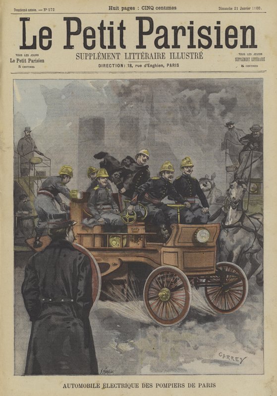 Electric fire engine of the Paris Fire Brigade